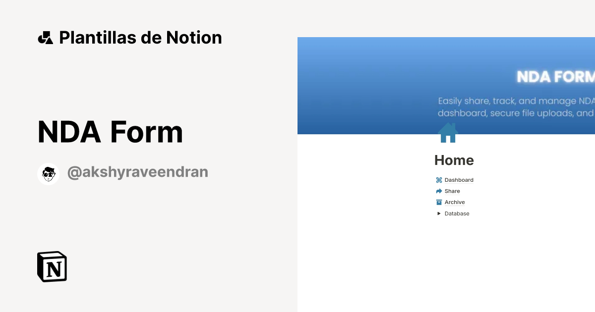 Plantilla NDA Form | Notion Marketplace