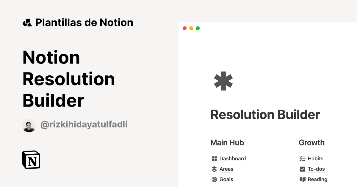 Plantilla Notion Resolution Builder | Notion Marketplace