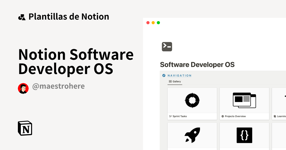 Plantilla Notion Software Developer OS | Notion Marketplace