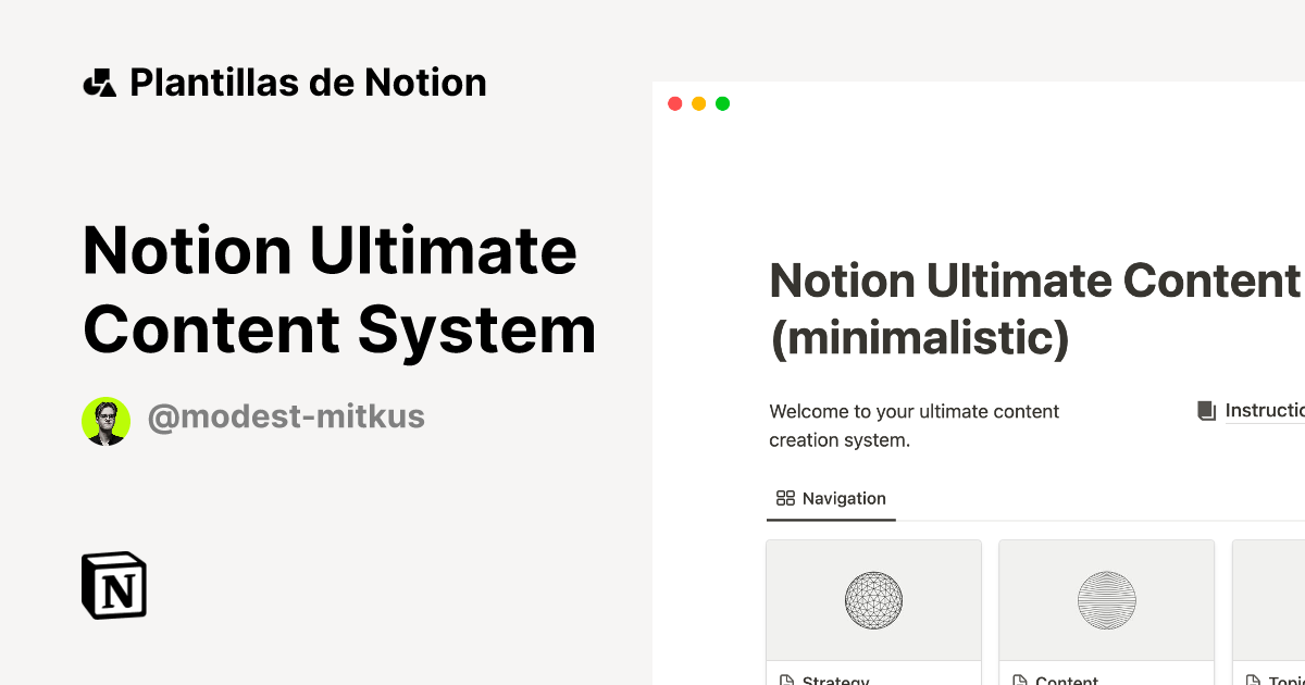 Plantilla Notion Ultimate Content System | Notion Marketplace