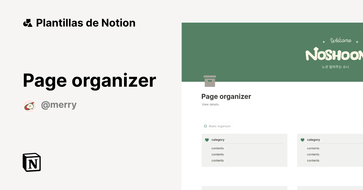 Plantilla Page organizer | Notion Marketplace