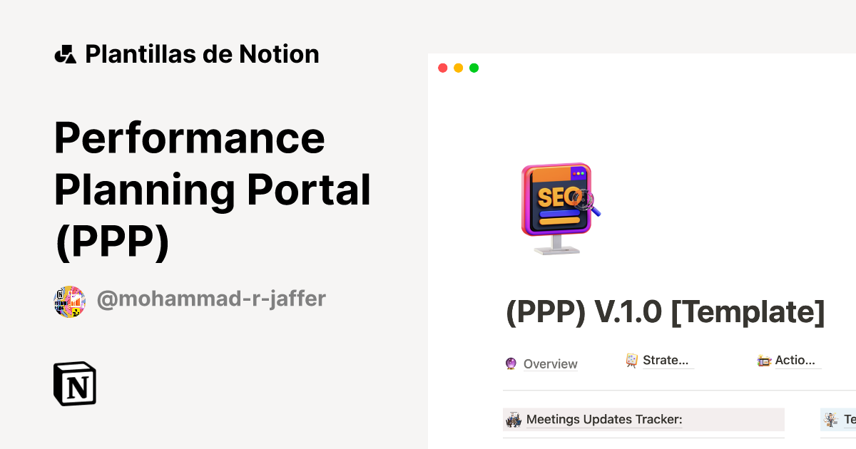 Plantilla Performance Planning Portal (PPP) | Notion Marketplace