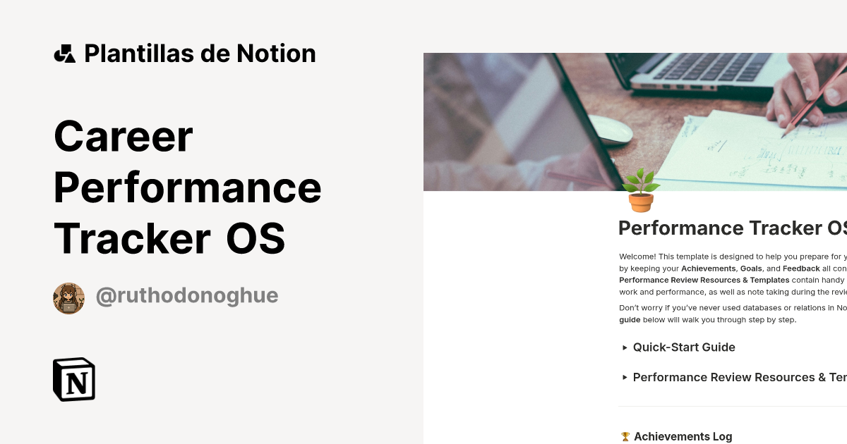 Plantilla Career Performance Tracker OS | Notion Marketplace