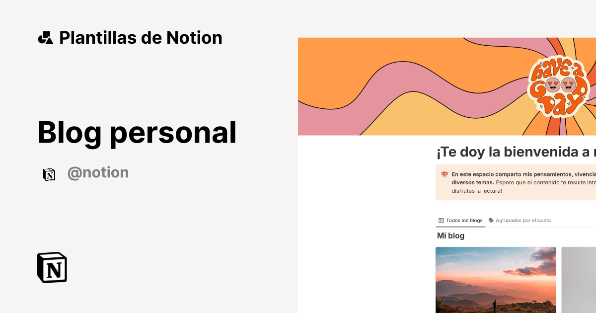 Plantilla Blog personal 2025 | Notion Marketplace