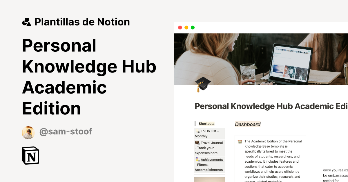Plantilla Personal Knowledge Hub Academic Edition | Notion Marketplace