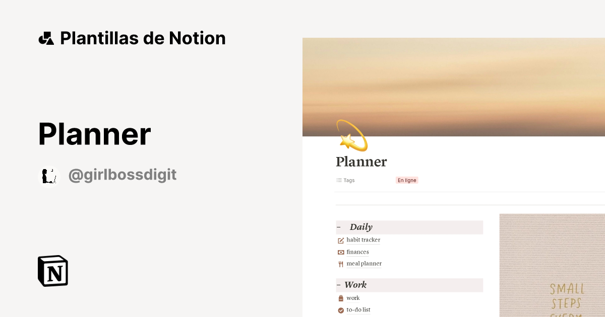 Plantilla Planner | Notion Marketplace