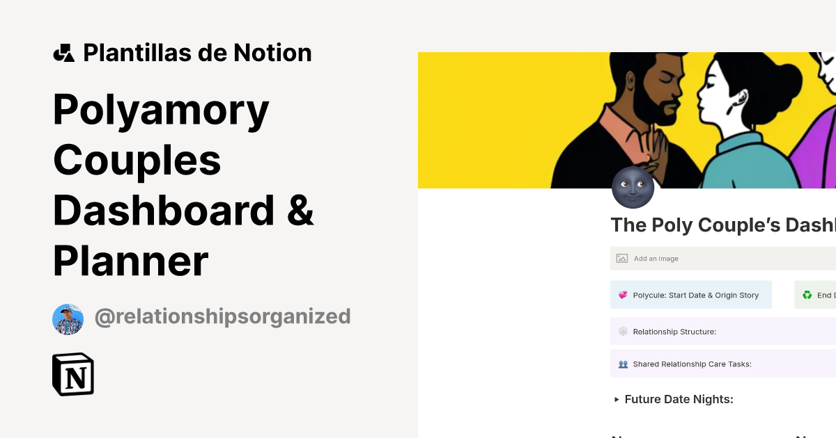 Plantilla Polyamory Couples Dashboard & Planner | Notion Marketplace