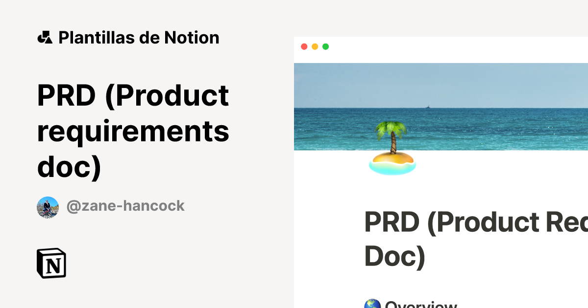 Plantilla PRD (Product requirements doc) | Notion Marketplace