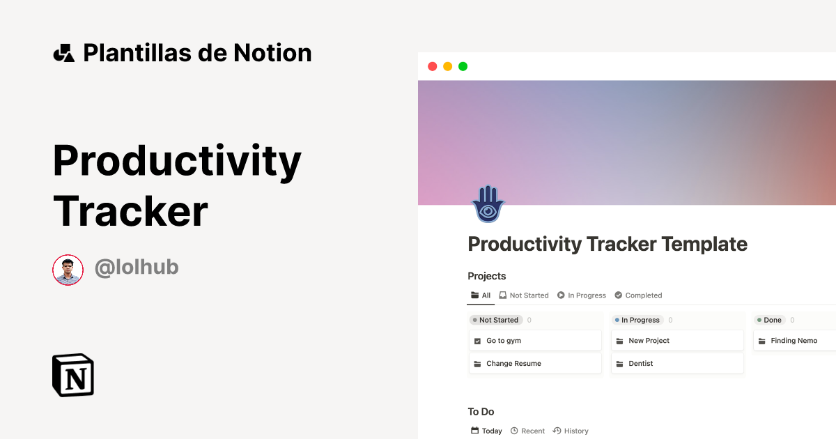 Plantilla Productivity Tracker | Notion Marketplace
