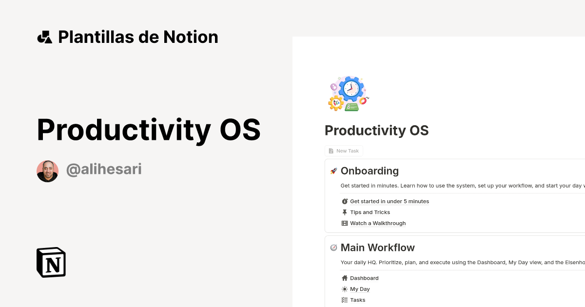 Plantilla Productivity OS | Notion Marketplace