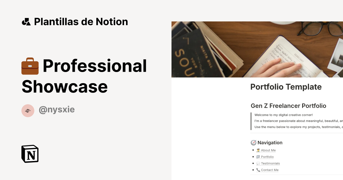 Plantilla 💼 Professional Showcase | Notion Marketplace