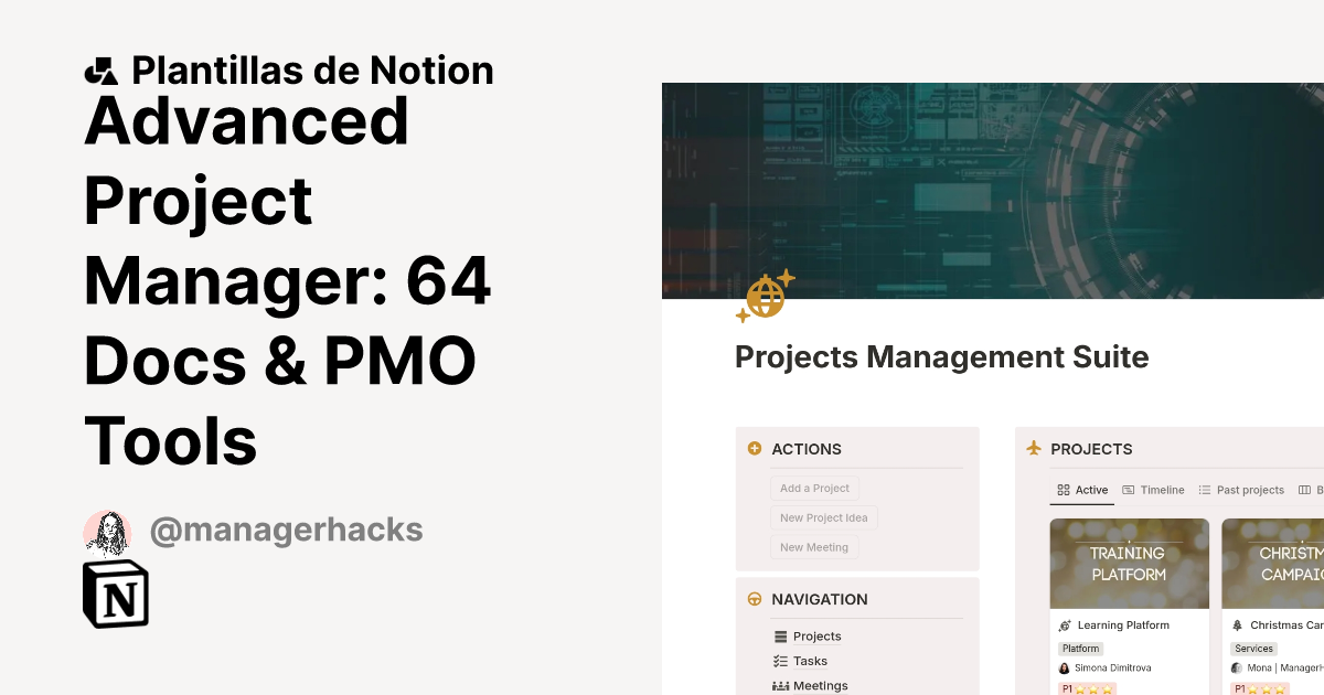 Plantilla All-in-One Project Manager: 64 Docs and PMO Tools de Mona ...