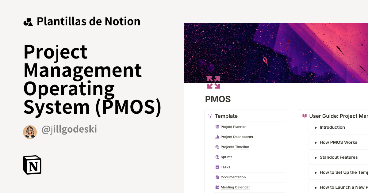 Plantilla Project Management Operating System (PMOS) de Jill Godeski ...