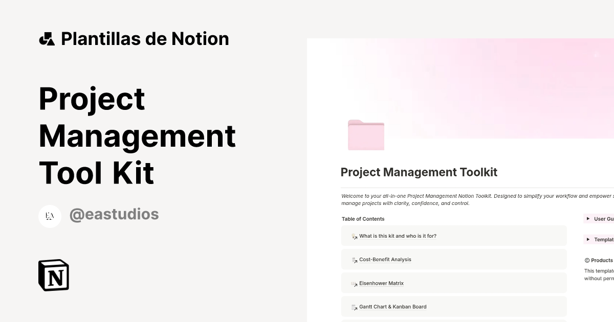 Plantilla Project Management Tool Kit | Notion Marketplace
