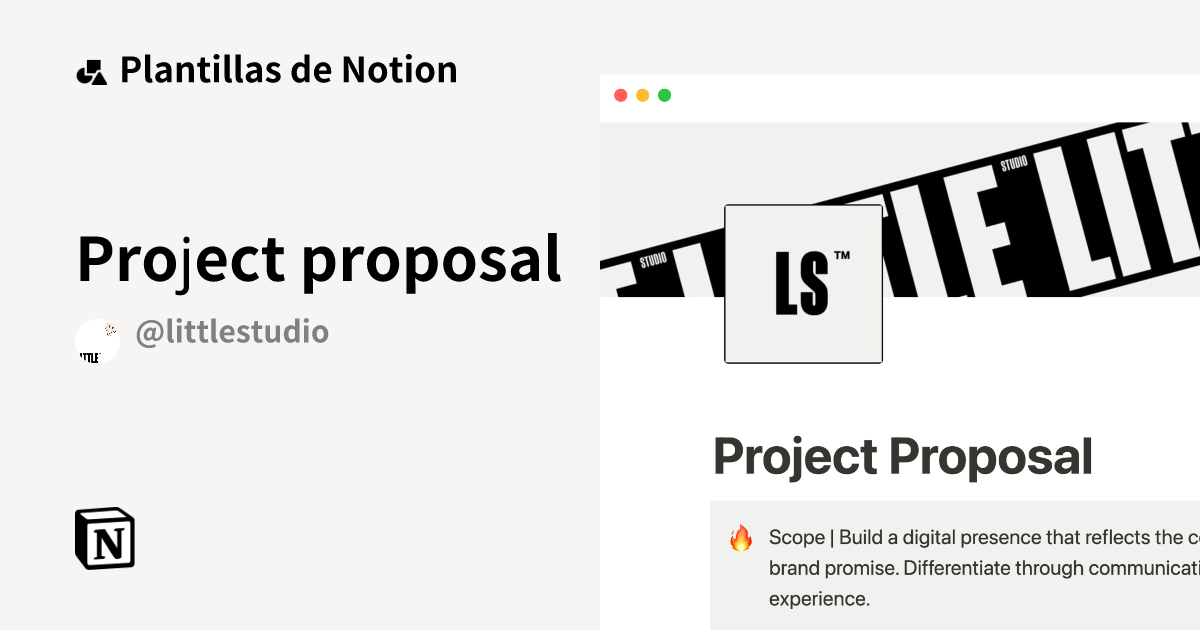 Plantilla Project proposal | Notion Marketplace