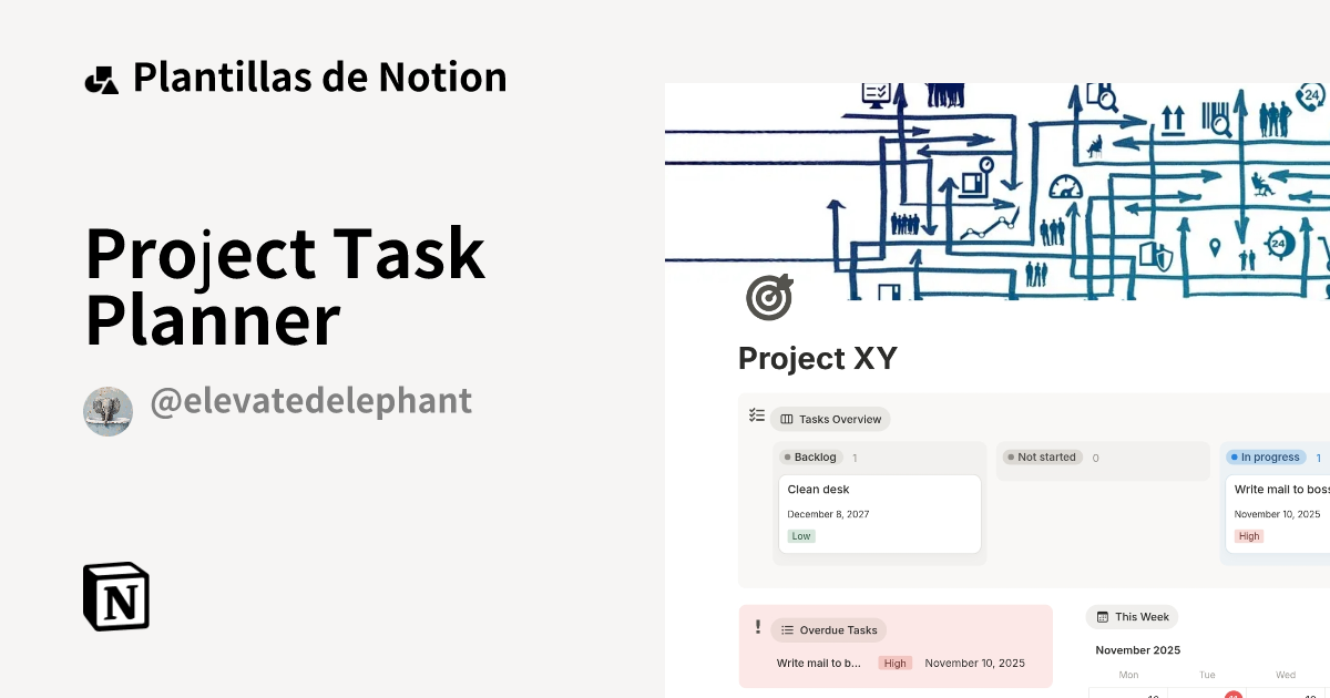 Plantilla Project Task Planner | Notion Marketplace