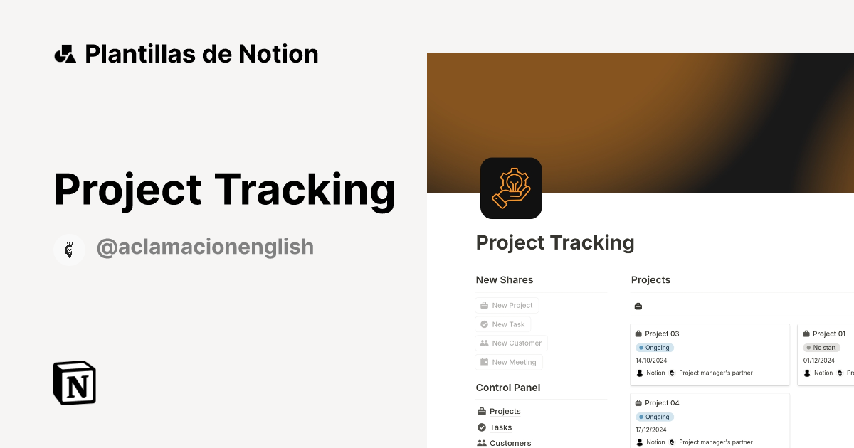 Plantilla Project Tracking | Notion Marketplace