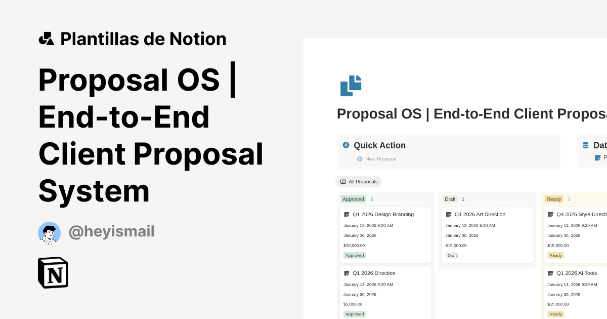 Plantilla Proposal OS | End-to-End Client Proposal System | Notion ...