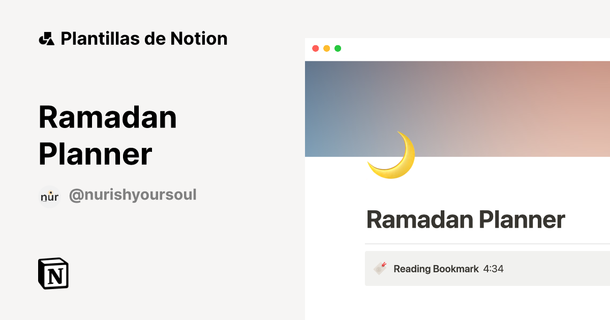 Plantilla Ramadan Planner | Notion Marketplace