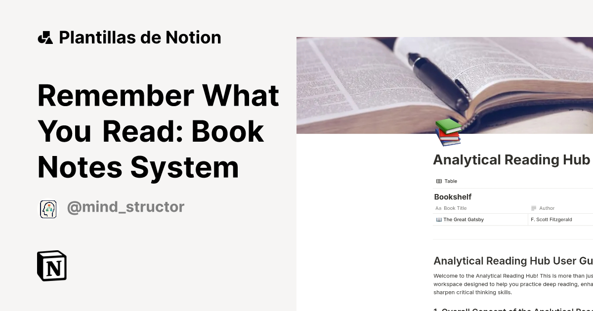 Plantilla Read Once, Remember Forever: Analytical Reading de ...