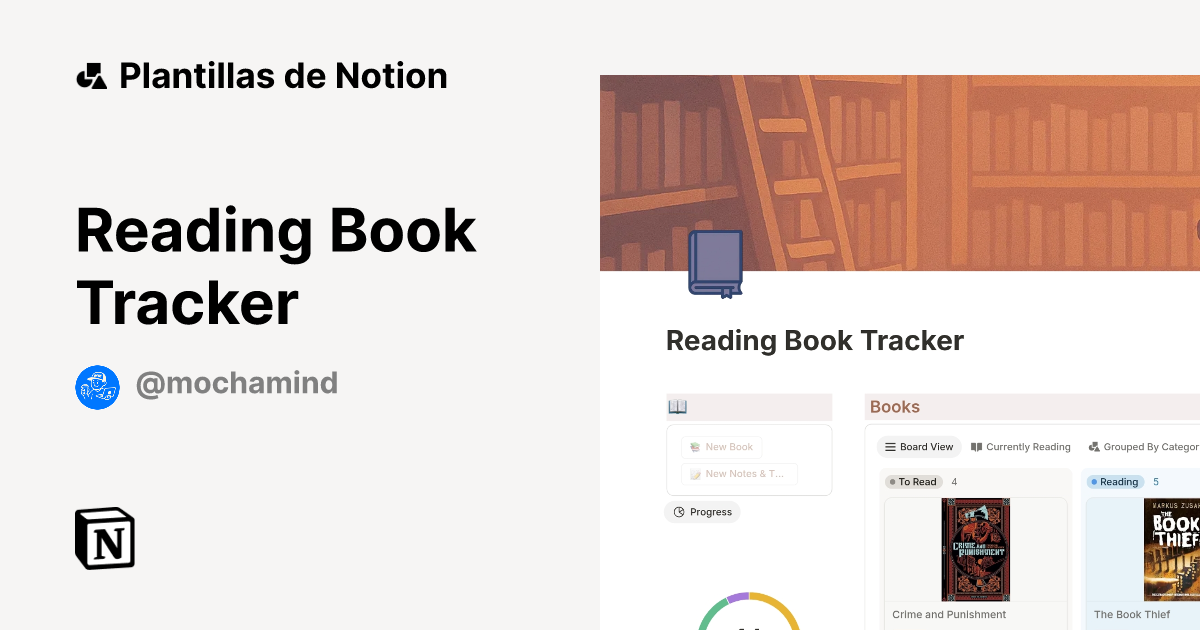 Plantilla Reading Book Tracker | Notion Marketplace