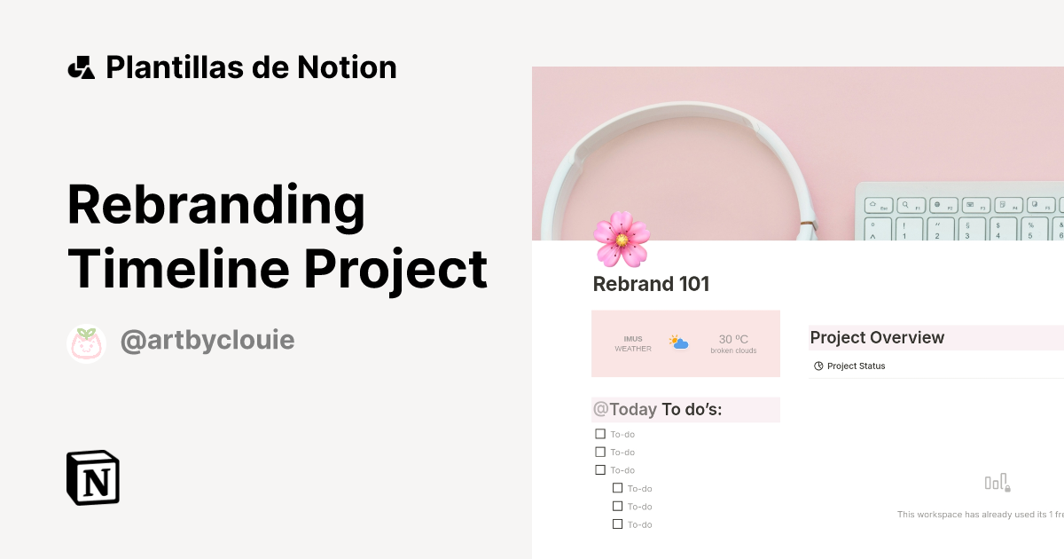 Plantilla Rebranding Timeline Project | Notion Marketplace