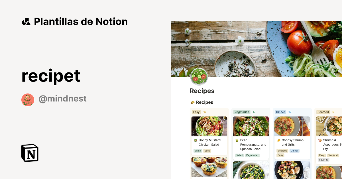Plantilla recipet | Notion Marketplace