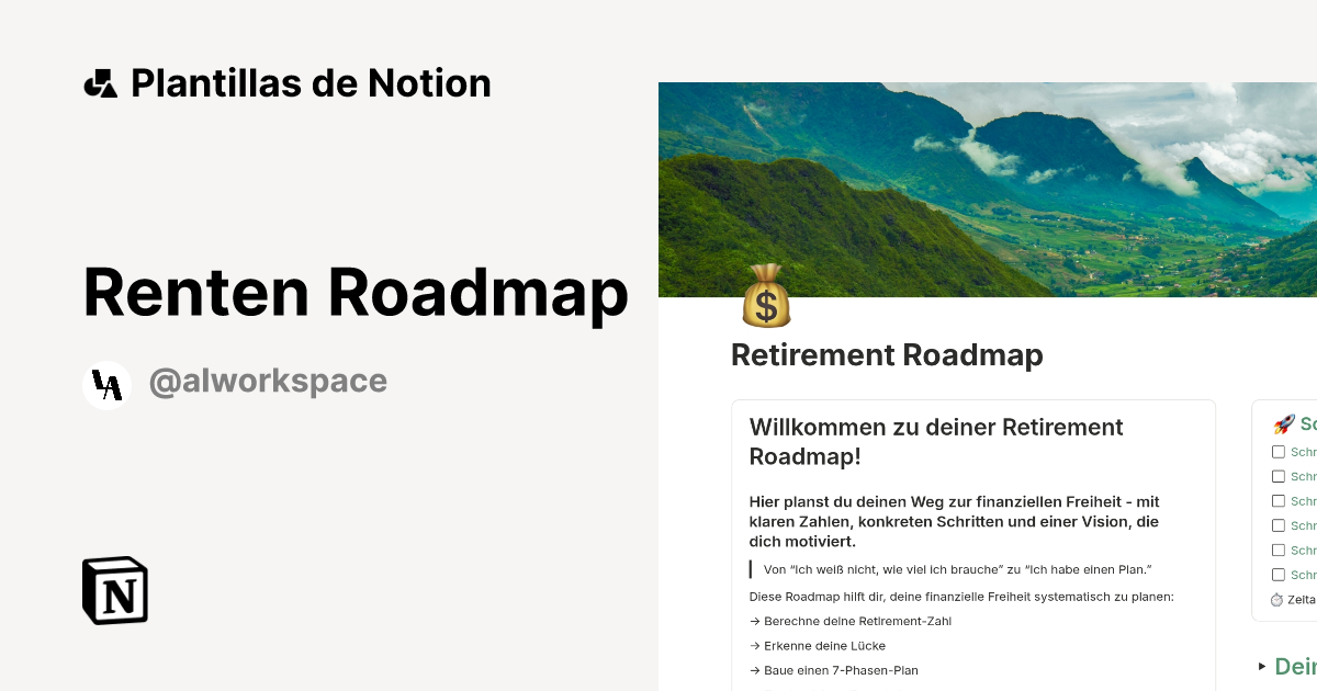Plantilla Renten Roadmap de AL's Workspace | Notion Marketplace