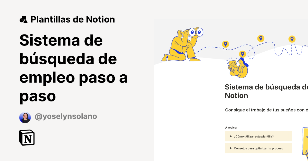Plantilla Sistema de búsqueda de empleo paso a paso de Yoselyn Solano ...