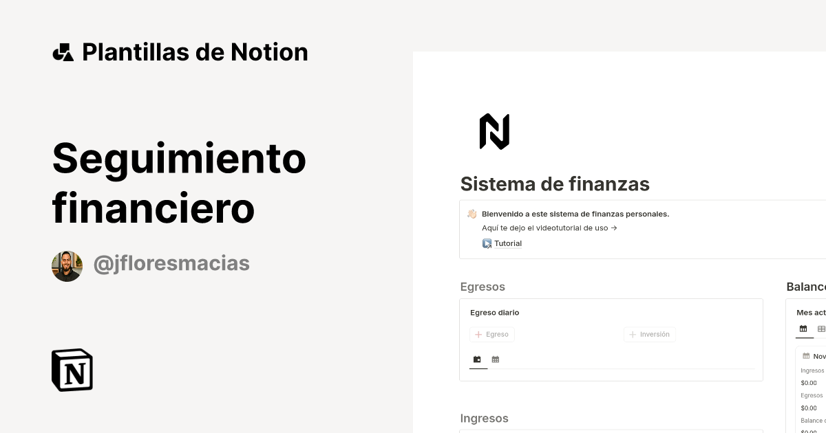 Plantilla Seguimiento financiero | Notion Marketplace
