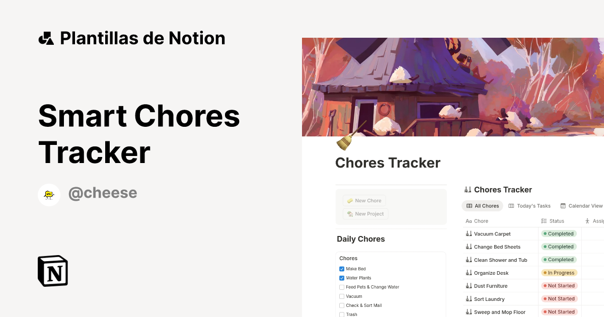Plantilla Smart Chores Tracker | Notion Marketplace