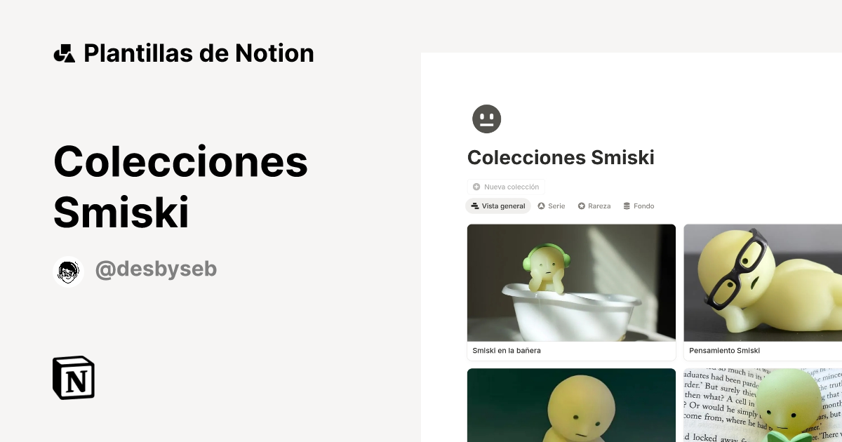 Plantilla Smiski Collections | Notion Marketplace