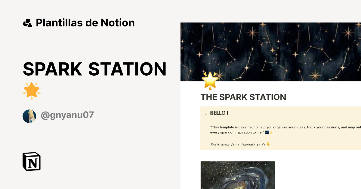 Plantilla SPARK STATION 🌟 | Notion Marketplace