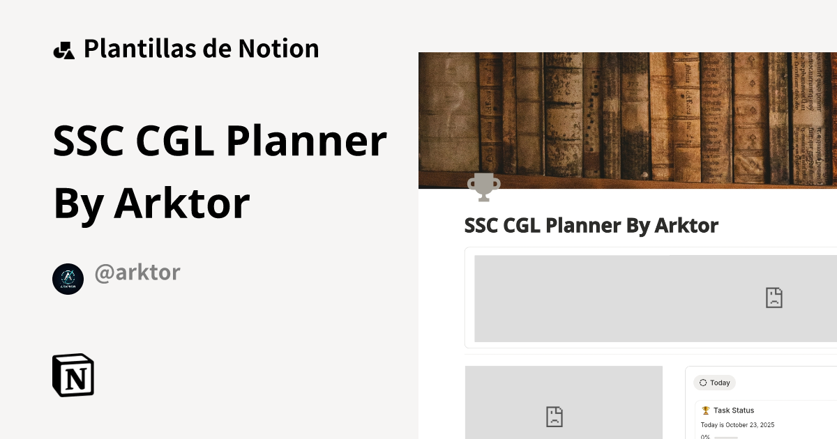 Plantilla 𝗦𝗦𝗖 𝗖𝗚𝗟 𝗣𝗹𝗮𝗻𝗻𝗲𝗿 𝗕𝘆 𝗔𝗿𝗸𝘁𝗼𝗿 | Notion Marketplace