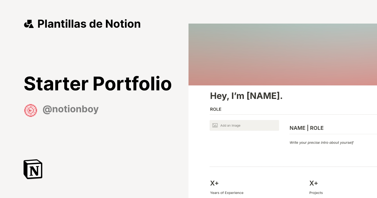 Plantilla Starter Portfolio | Notion Marketplace