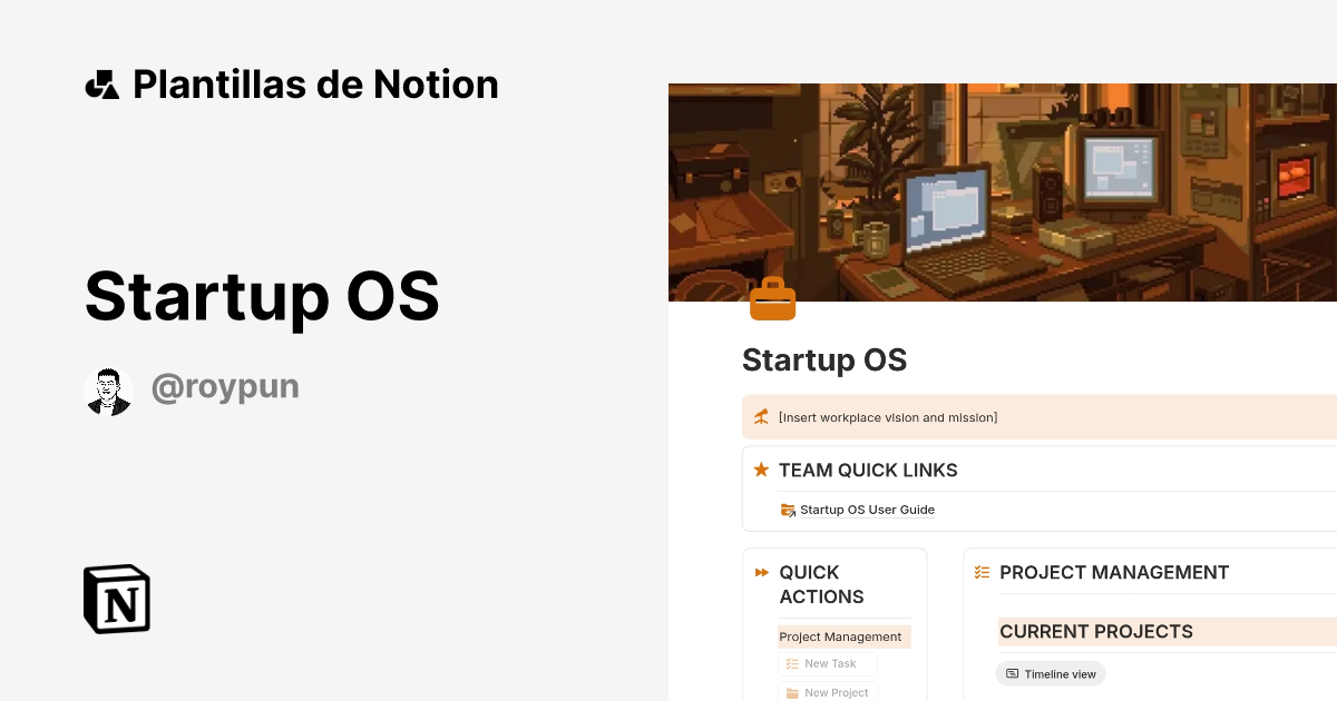 Plantilla Startup OS | Notion Marketplace