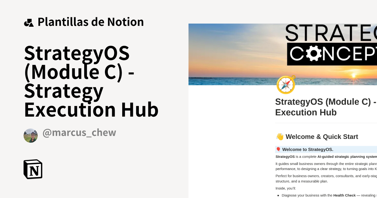 Plantilla StrategyOS (Module C) - Strategy Execution Hub de Marcus ...