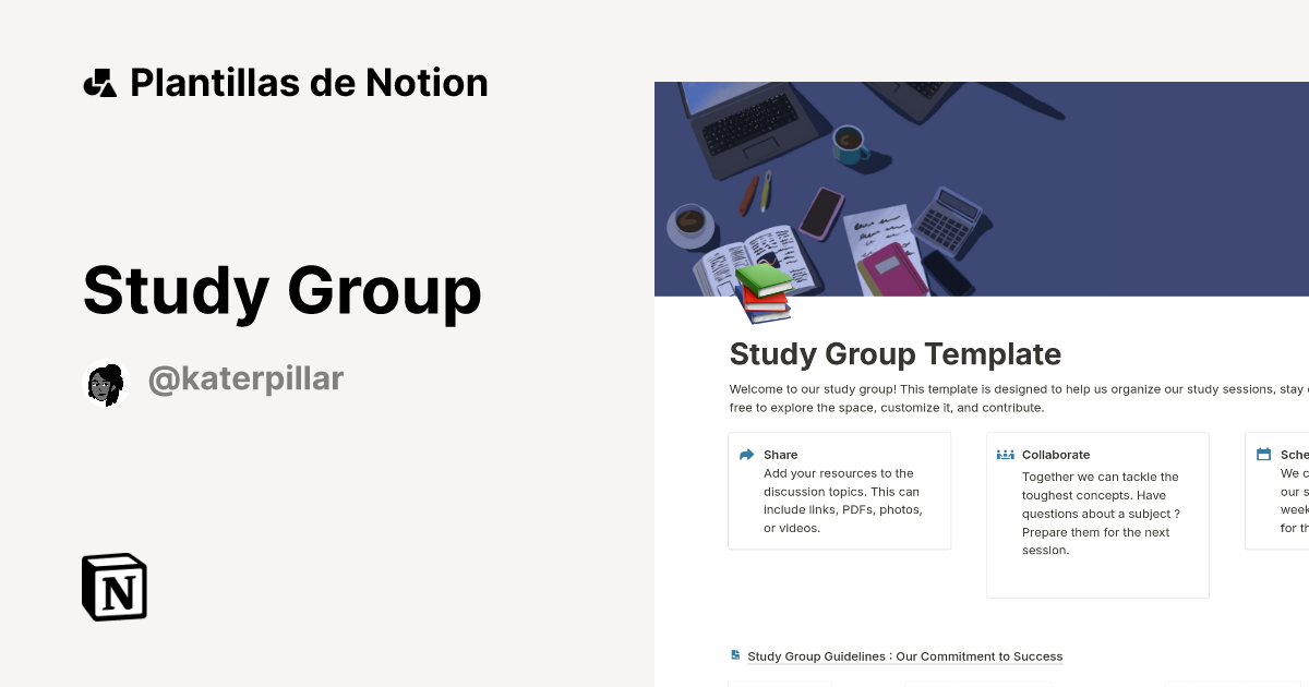 Plantilla Study Group | Notion Marketplace