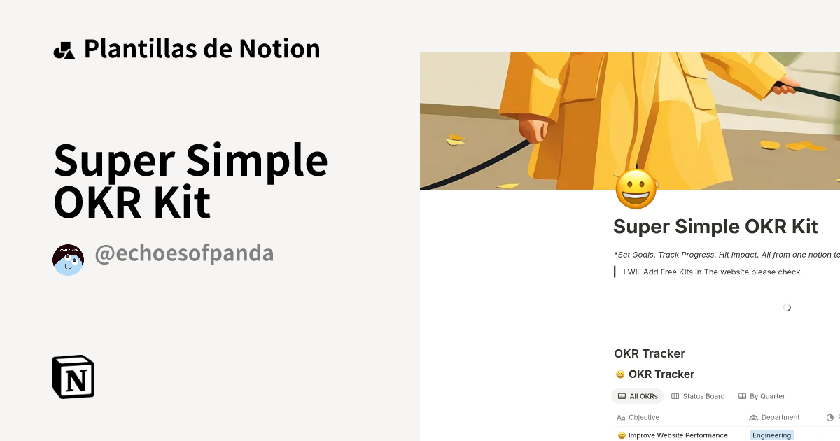 Plantilla Super Simple OKR Kit | Notion Marketplace