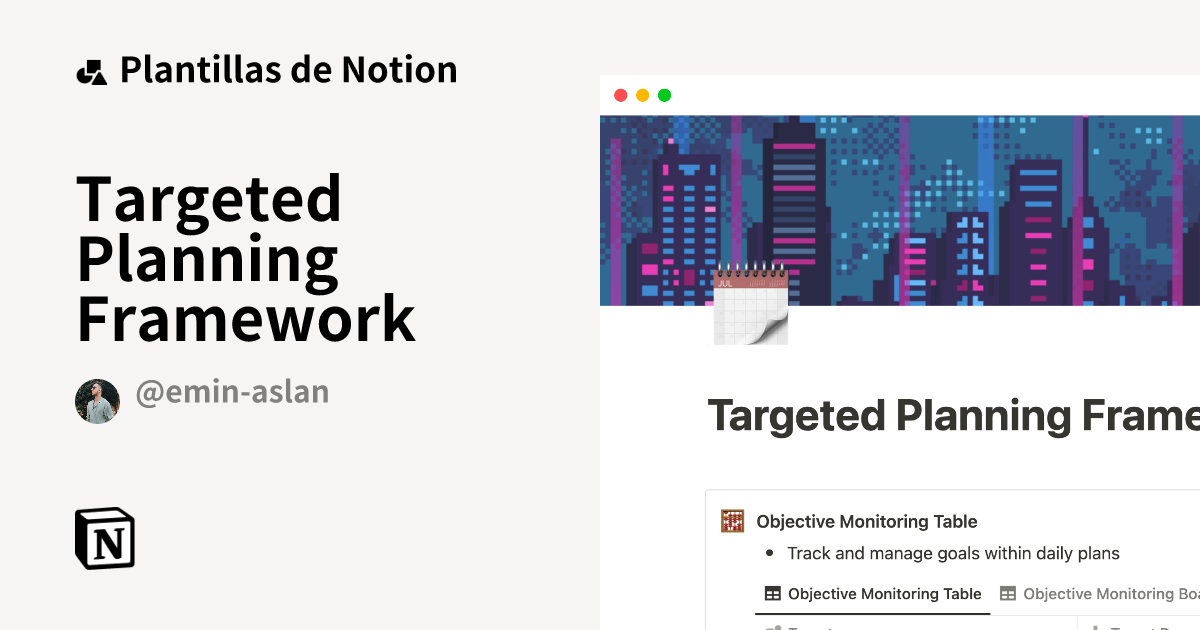 Plantilla Targeted Planning Framework | Notion Marketplace
