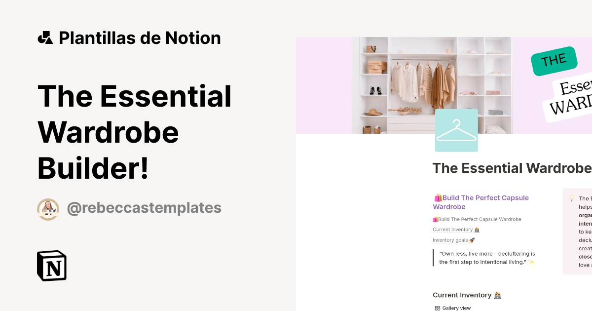 Plantilla The Essential Wardrobe Builder! de Rebecca's templates ...