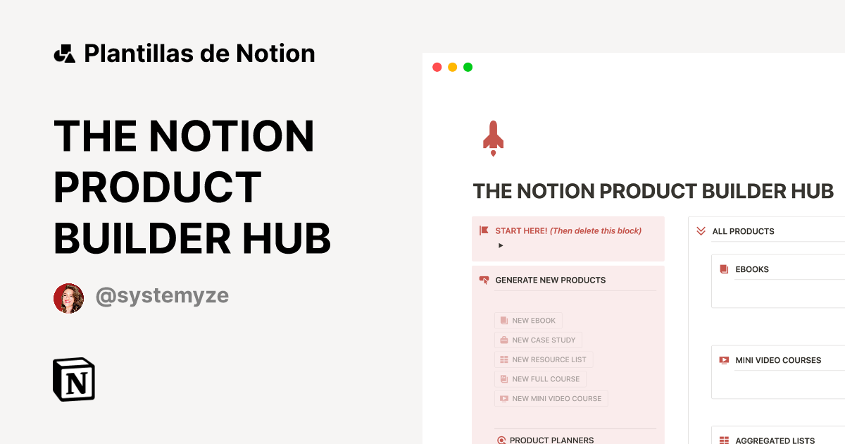 Plantilla THE NOTION PRODUCT BUILDER HUB | Notion Marketplace