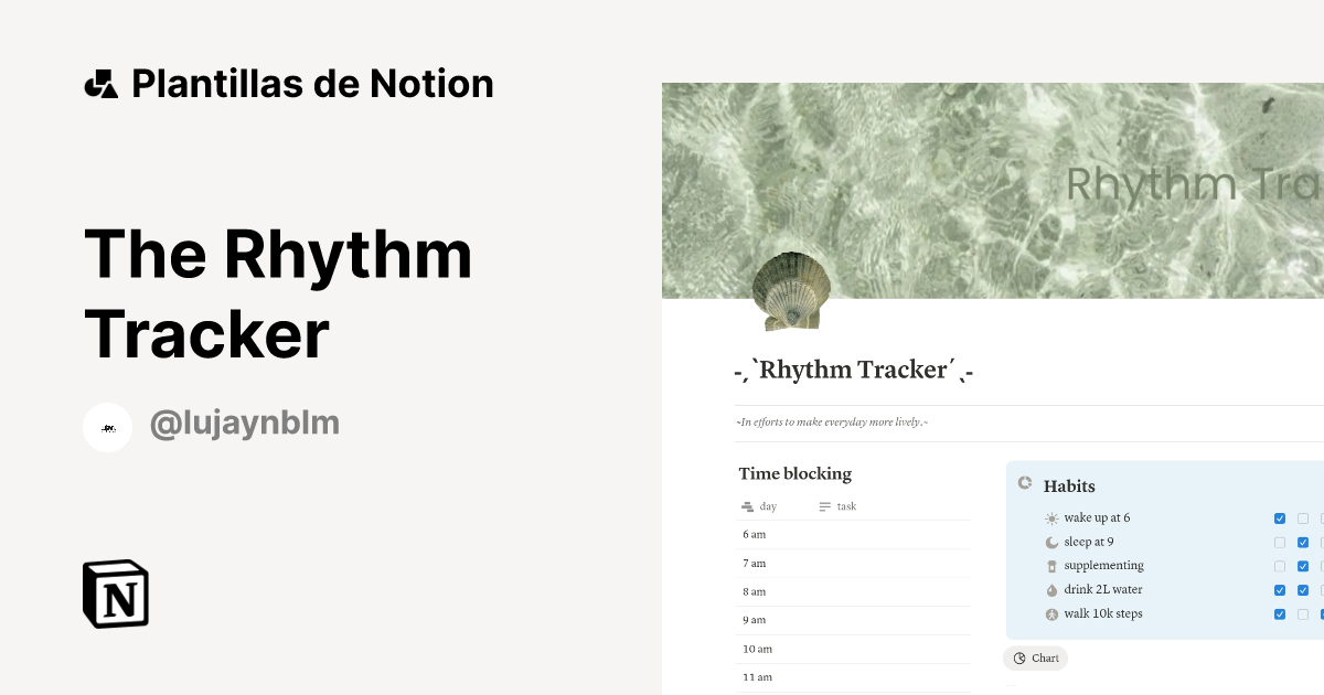 Plantilla The Rhythm Tracker | Notion Marketplace