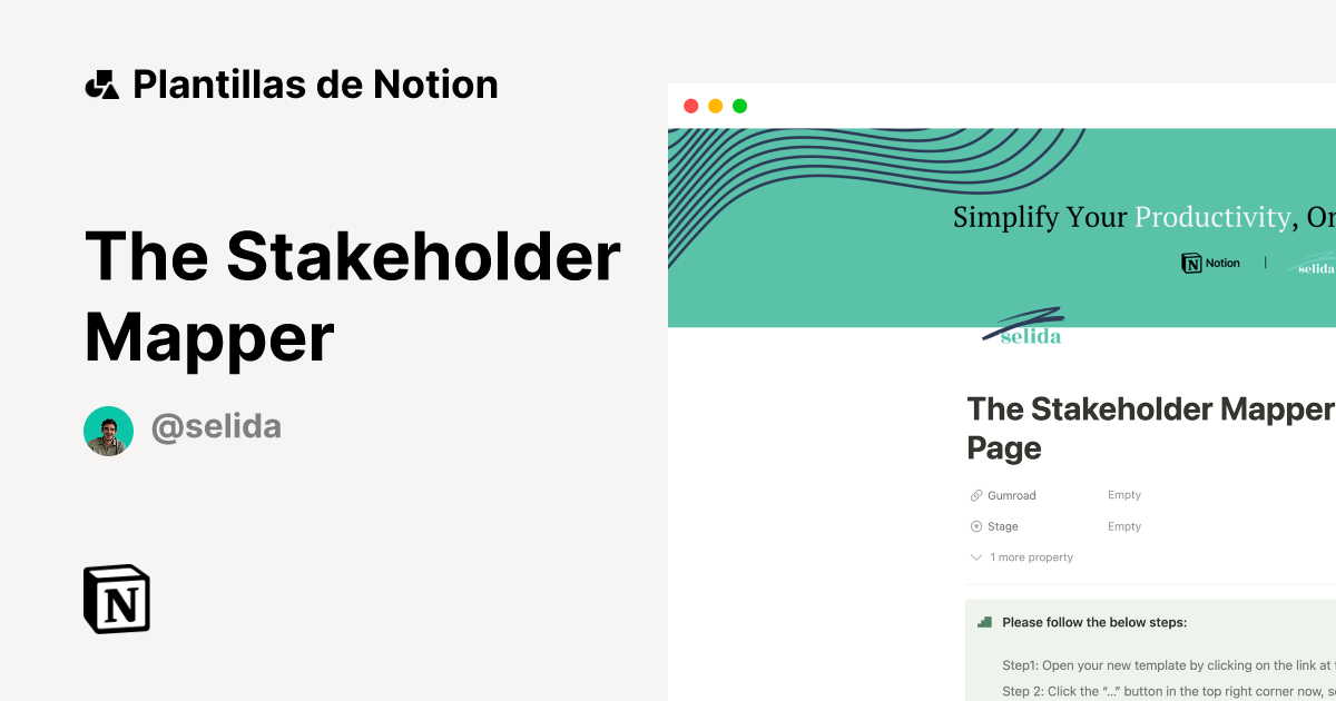 Plantilla The Stakeholder Mapper | Notion Marketplace