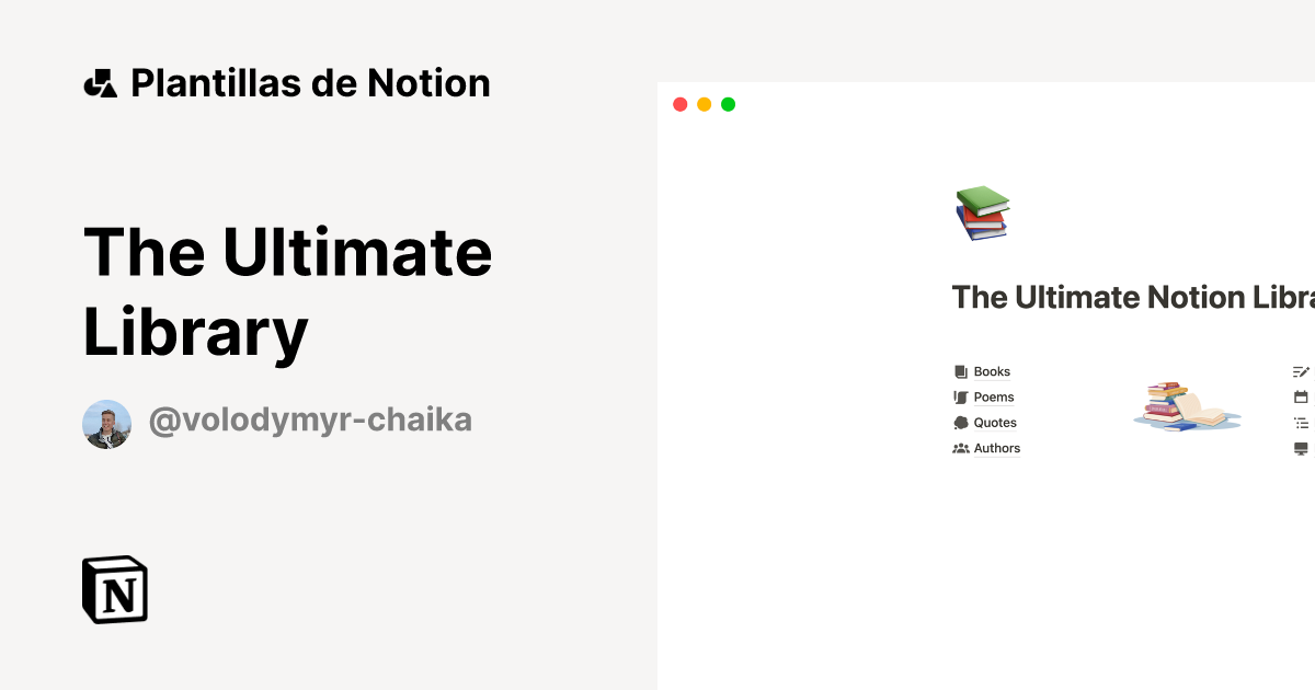 Plantilla The Ultimate Library | Notion Marketplace