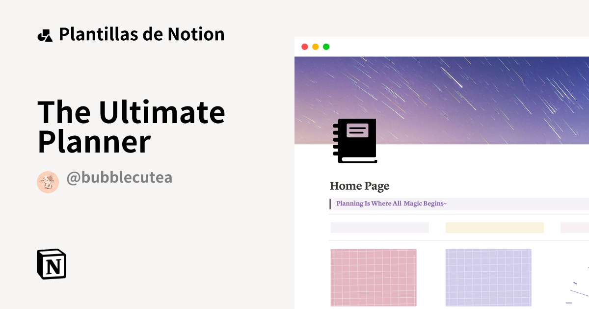 Plantilla The Ultimate Planner | Notion Marketplace