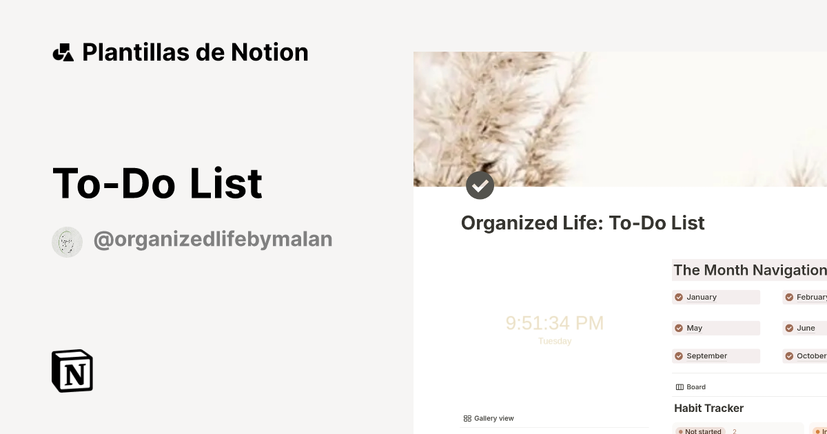 Plantilla To-Do List | Notion Marketplace