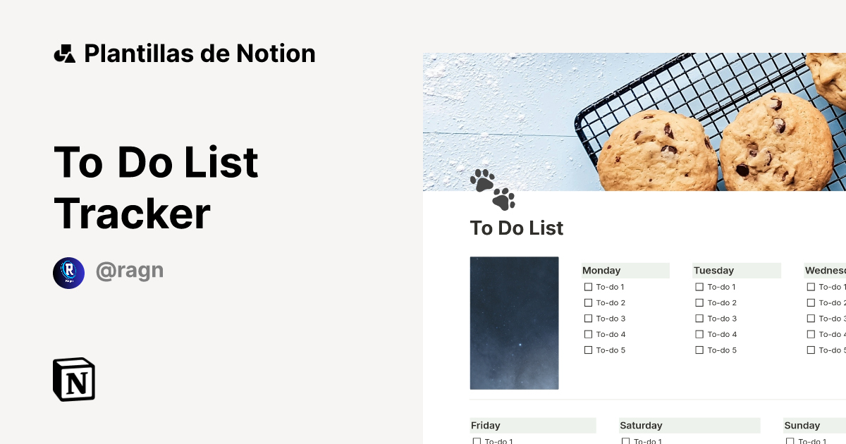 Plantilla To Do List Tracker | Notion Marketplace