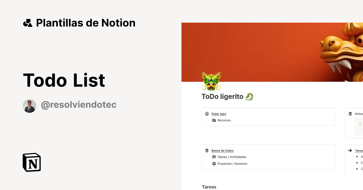 Plantilla Todo List | Notion Marketplace