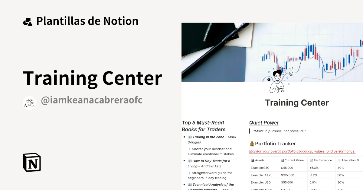 Plantilla Training Center de Kie | Notion Marketplace